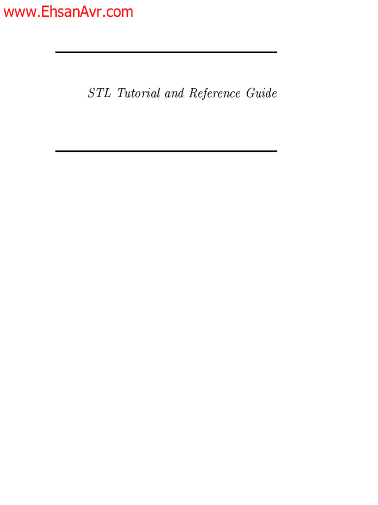 C Programming With The Standard Template Library, Tutorial and Reference Guide | PDF