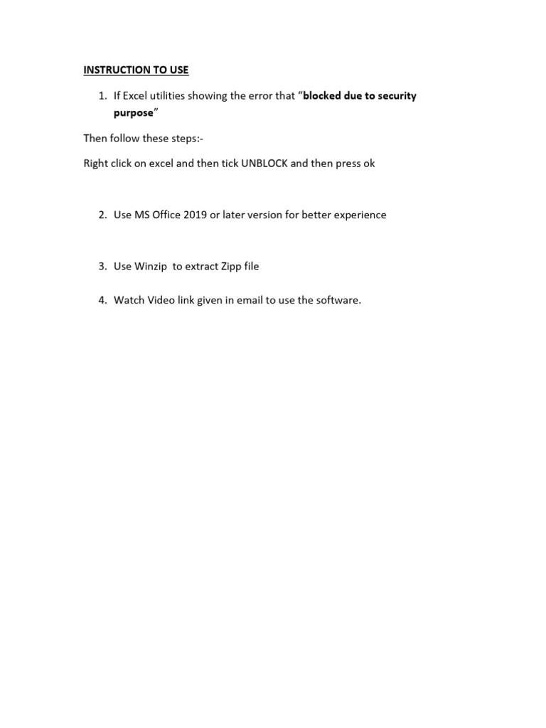 Instruction To Use | PDF
