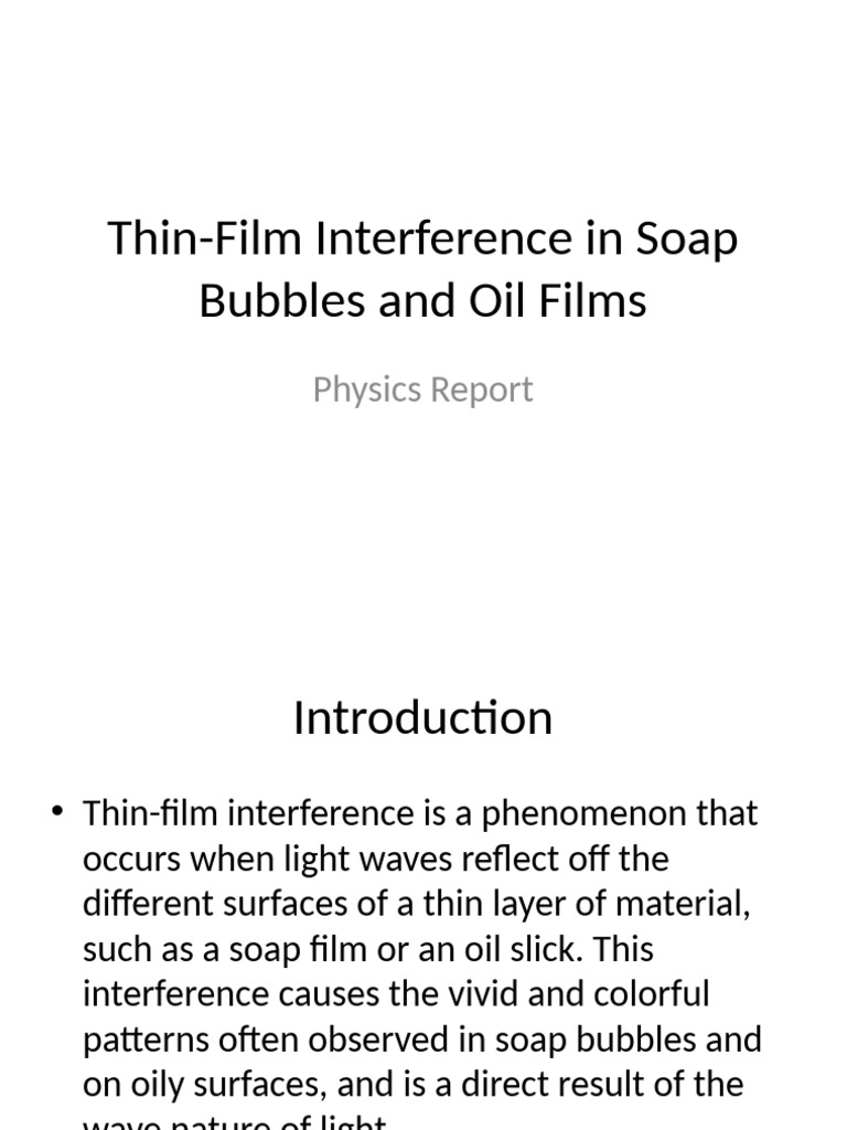 Thin Film Interference Report | PDF