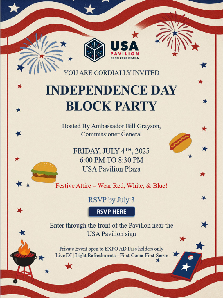 USA Pavilion Independence Day Invitation | PDF