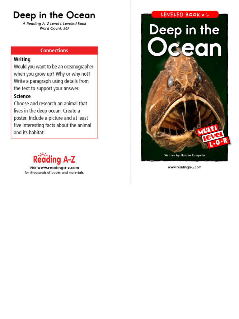 W2 R2 Deep in The Ocean Book | PDF | Marine Biology | Sea