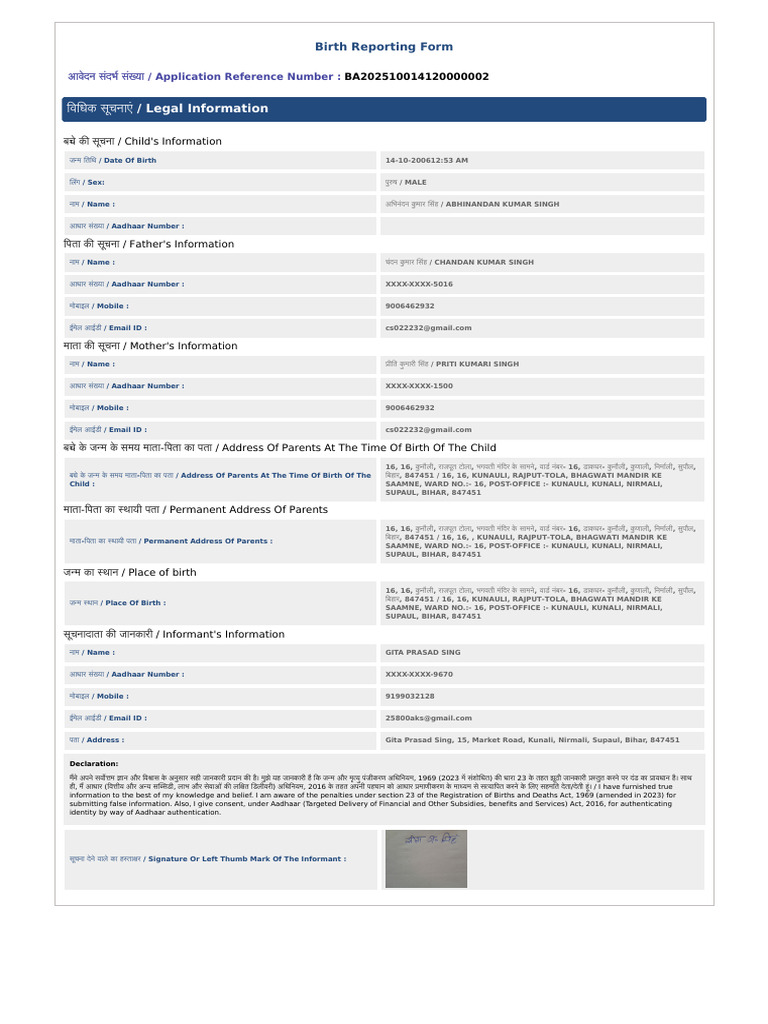 BA202510014120000002 Reporting Form | PDF
