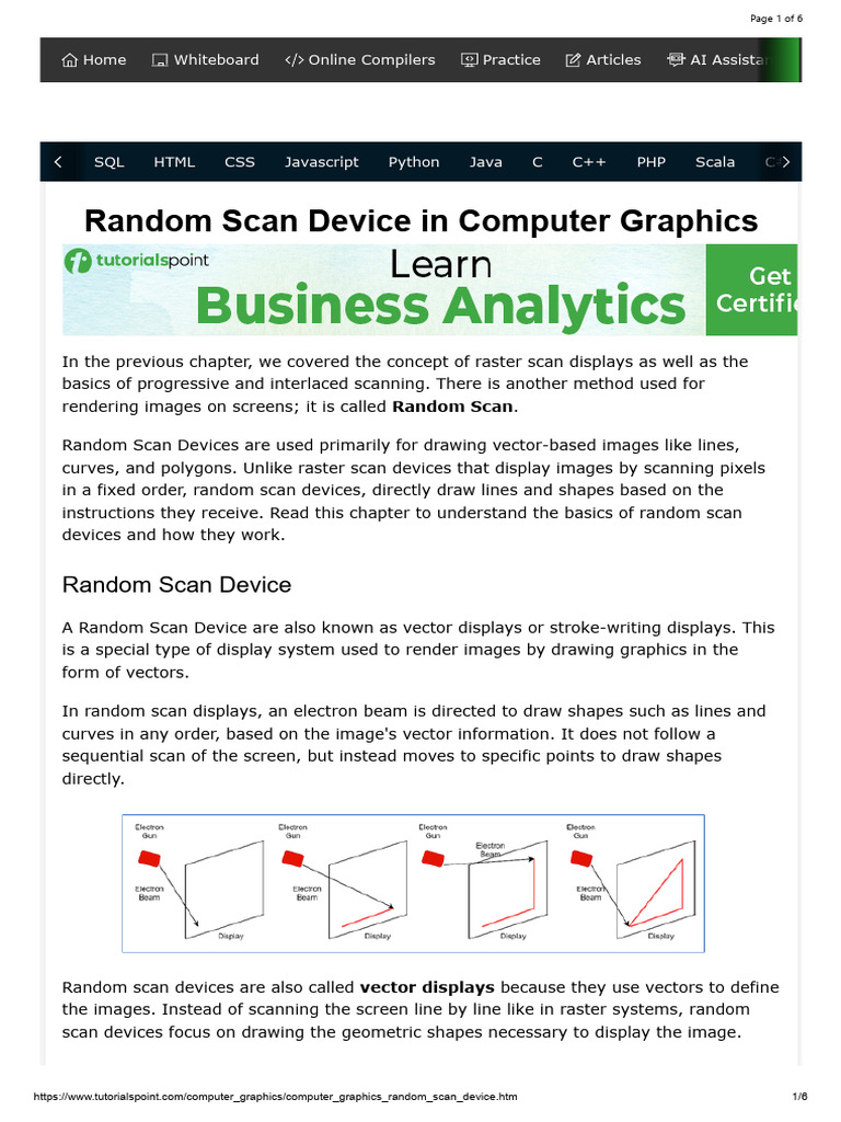 Random Scan Graphics Devices - 6 | PDF | Rendering (Computer Graphics ...