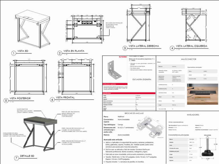 A101 Proyecto Mesa Modular Revisión 8 | PDF