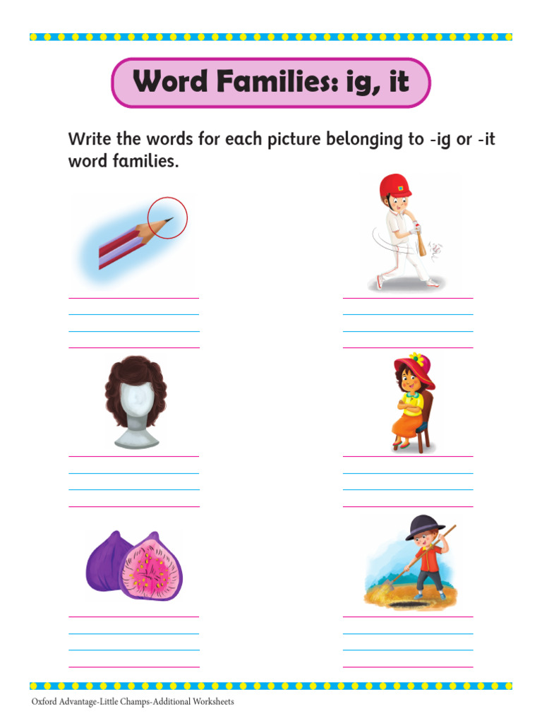 L2 T2 Eng Word Families Ig, It | PDF