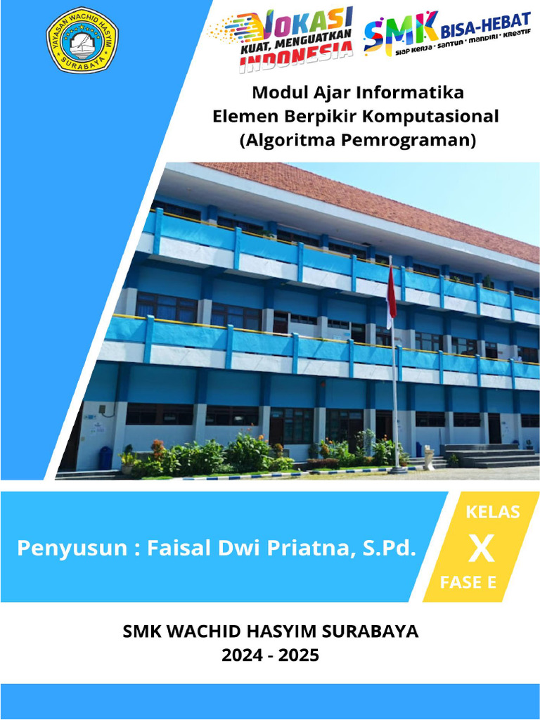 Modul Ajar Informatika BK (Algoritma Pemrograman) Kelas X | PDF
