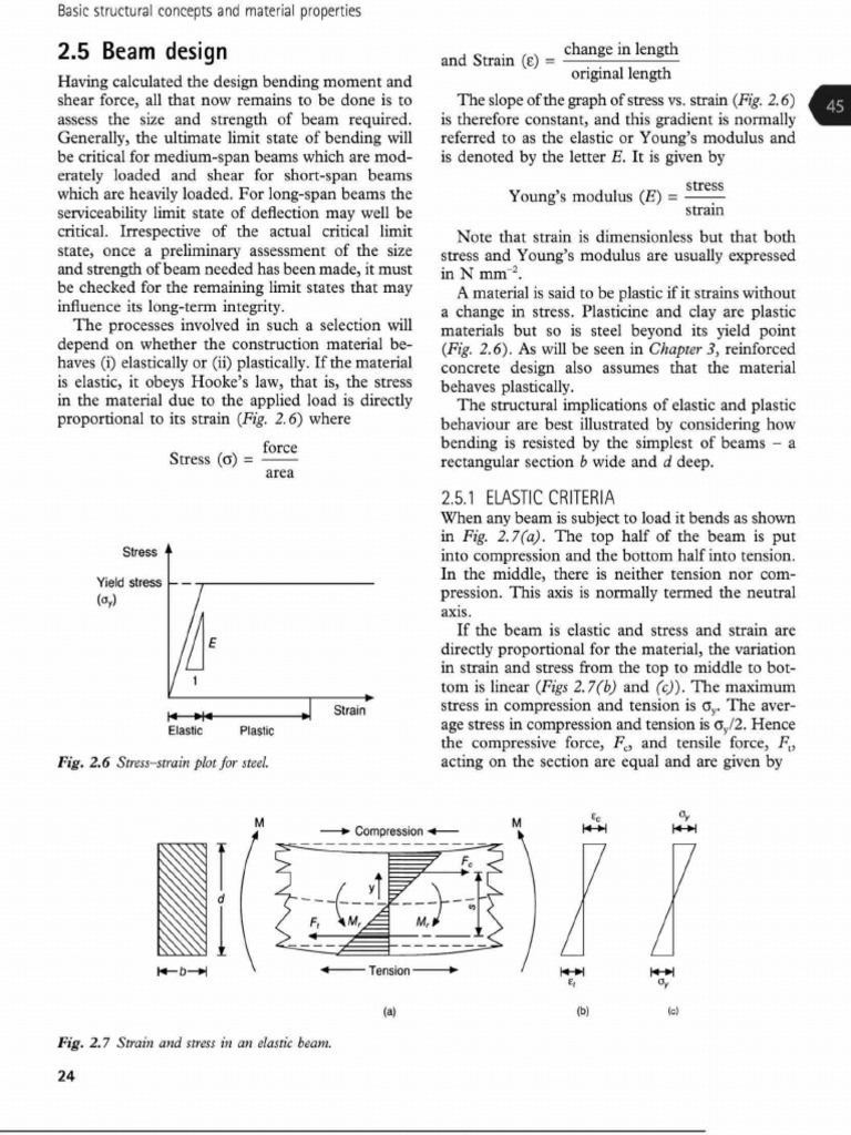 Beam Design: Elastic vs Plastic Criteria | PDF | Deformation ...