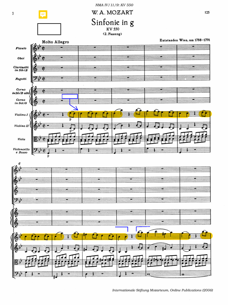 Sinfonía 40 de Mozart, Análisis | PDF