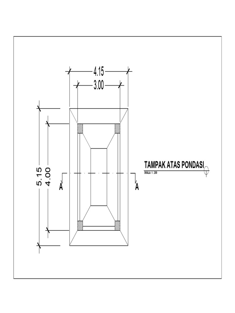 Tampak Atas Pondasi | PDF