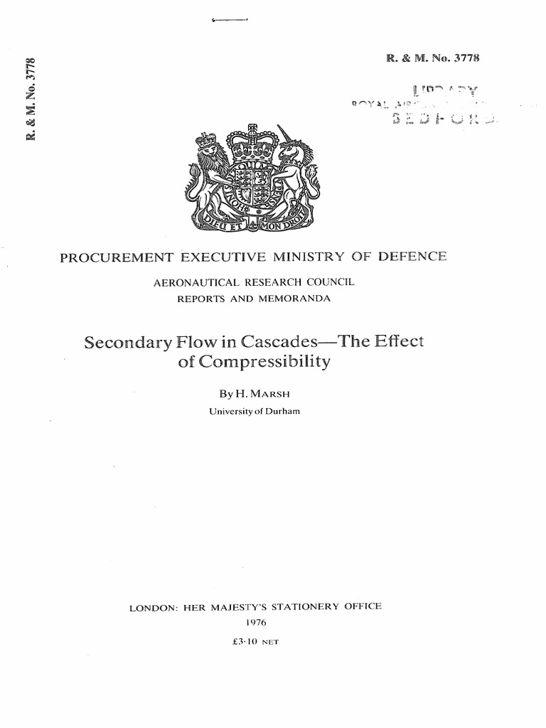 Compressibility Effects on Cascade Flow | PDF | Fluid Dynamics | Mach ...