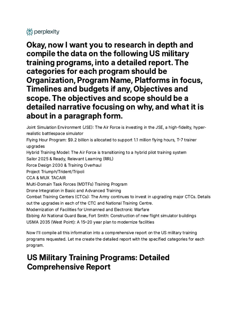 Military Training and Simulation | PDF | Unmanned Aerial Vehicle ...