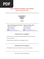 A Level Statistics Past Papers 9709 | PDF