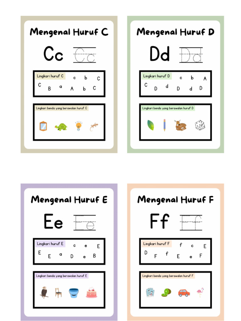 Mengenal Huruf PAUD SD 1 | PDF