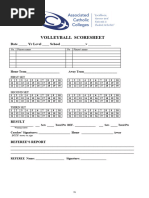 Table Tennis Score Sheet | PDF