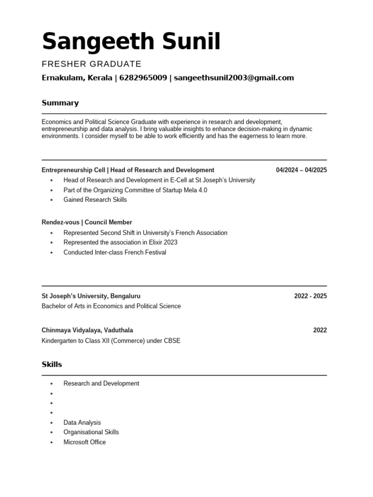 ATS Bold Classic Resume | PDF