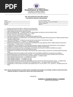 ERF Requirements Checklist Teacher IV | PDF