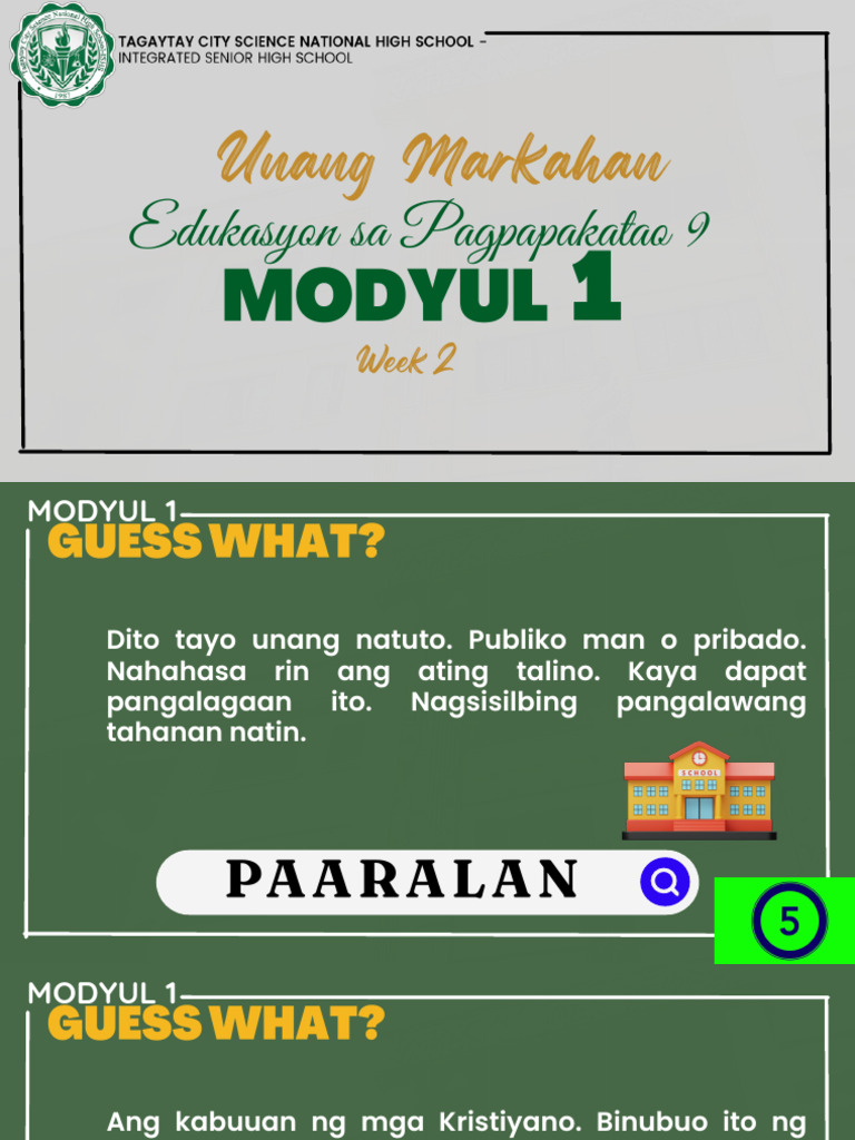 Esp9 - Modyul 1 - Layunin NG Lipunan Kabutihang Panlahat Week 2 | PDF