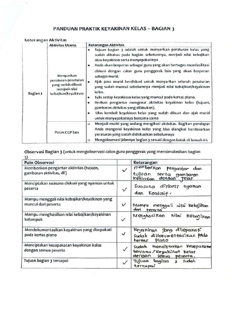 Panduan Praktik Keyakinan Kelas | PDF