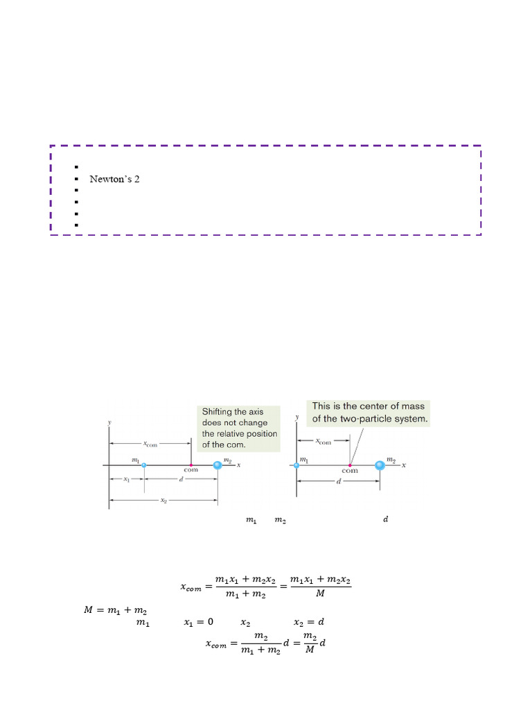 LECTURE 10 (NOTE) - Module 07 - Center of Mass and Linear Momentum ...