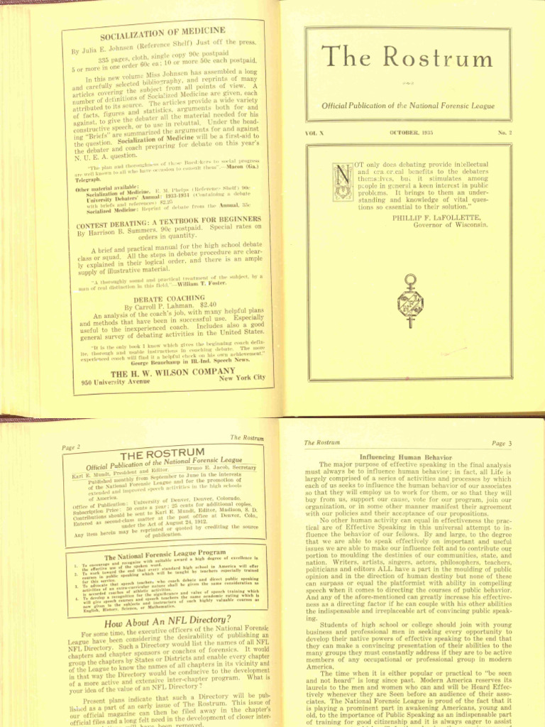 Rostrum - 1935 - Issue 10.2 | PDF