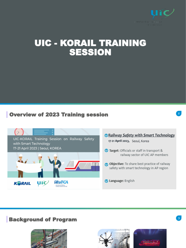 UIC KORAIL 2023 Railway Safety Training | PDF