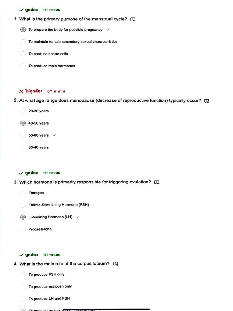 M3.Bio - Female Reproductive System - Test | PDF