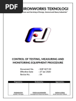 IMTE Calibration Control Procedure | PDF | Calibration | Verification ...
