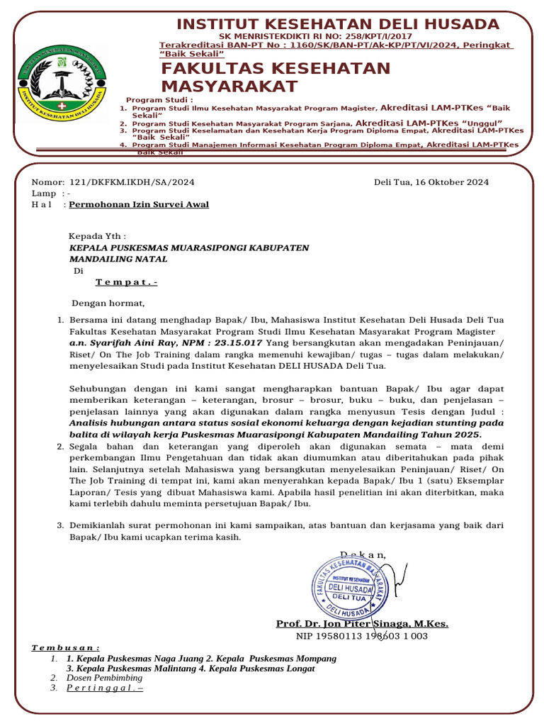 Annis Syarifah Nasution SURVEY | PDF
