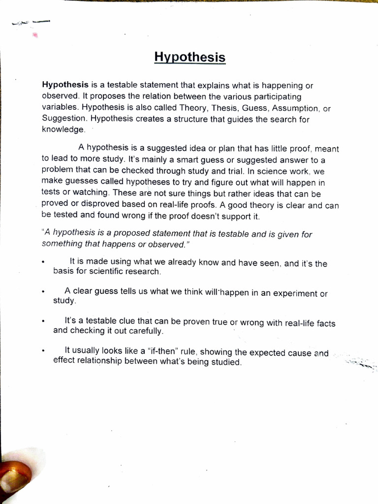 Hypothesis | PDF | Hypothesis | Falsifiability