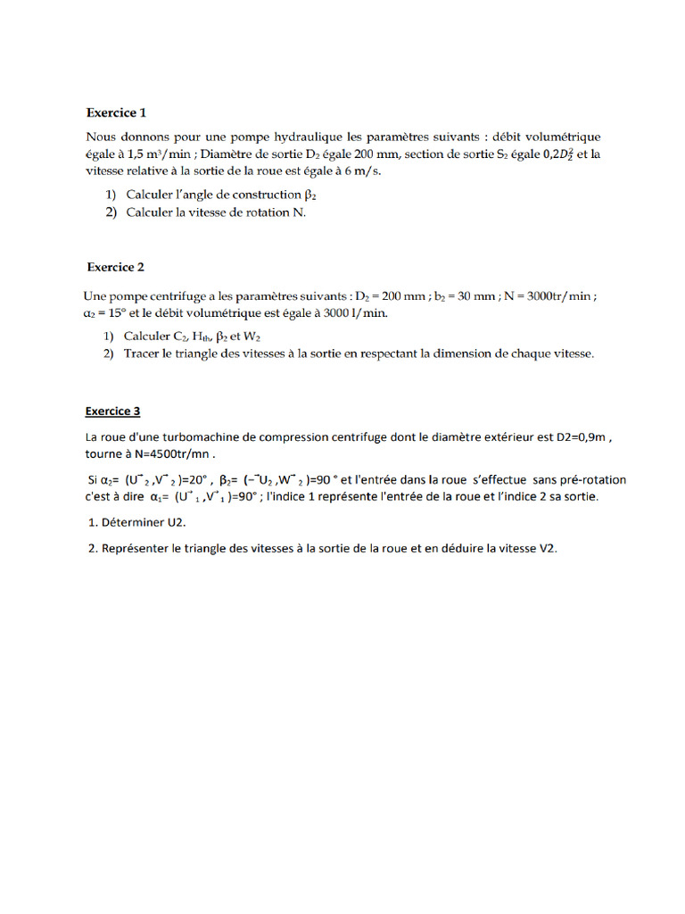 TD1 Machines Hydrauliques | PDF