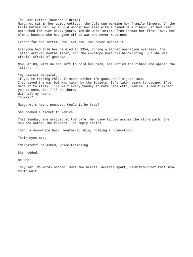 The Last Letter: A Love Reunited | PDF