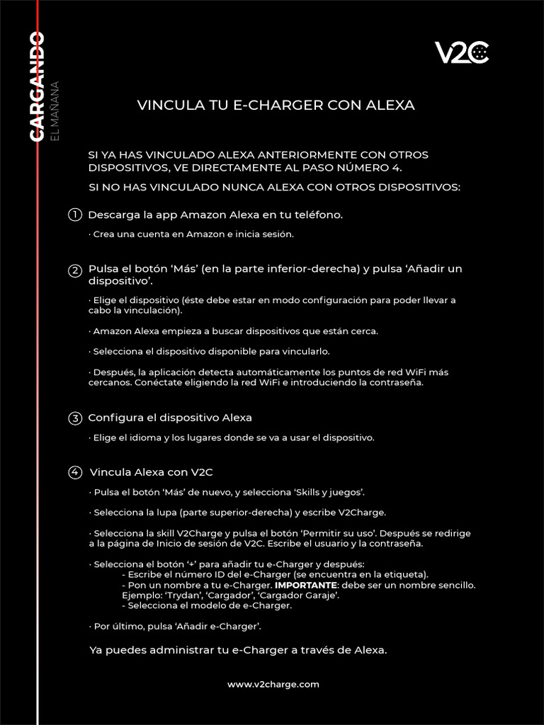 Vincula tu e-Charger a Amazon Alexa | PDF