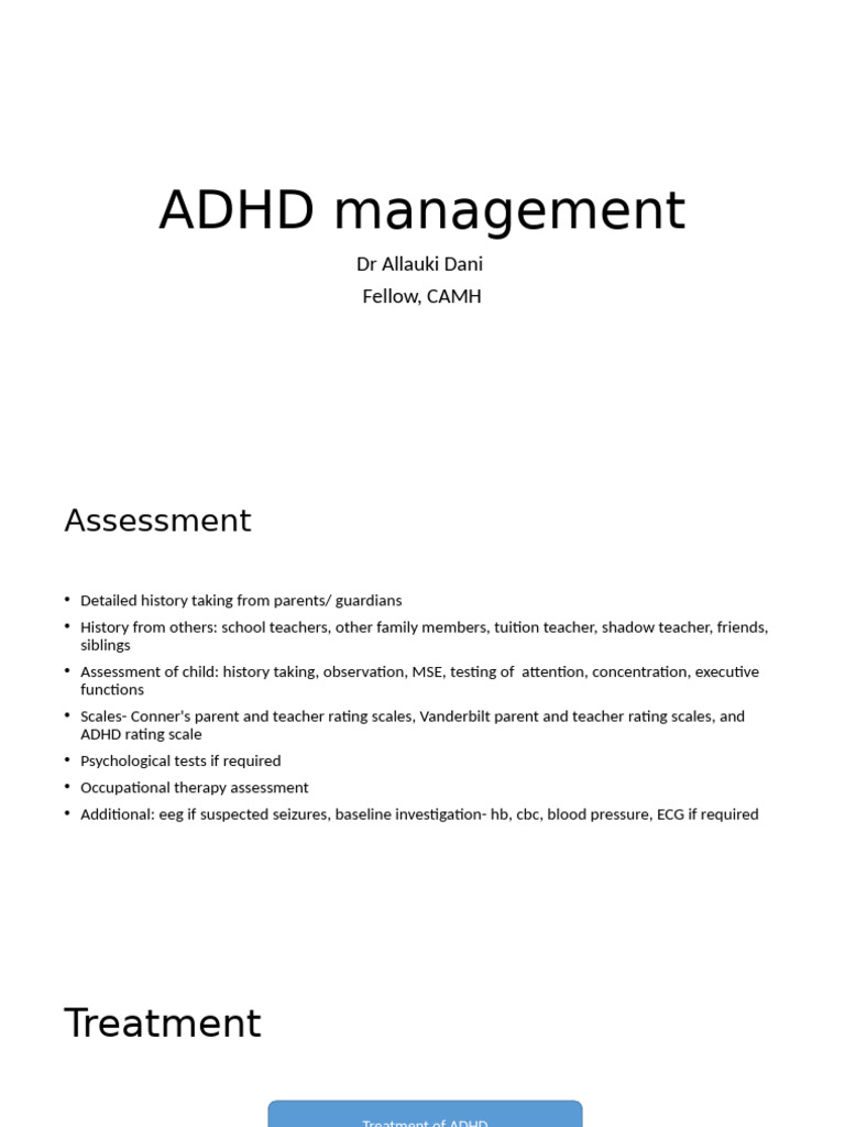 ADHD Mangement - Fellow PP | PDF | Attention Deficit Hyperactivity ...
