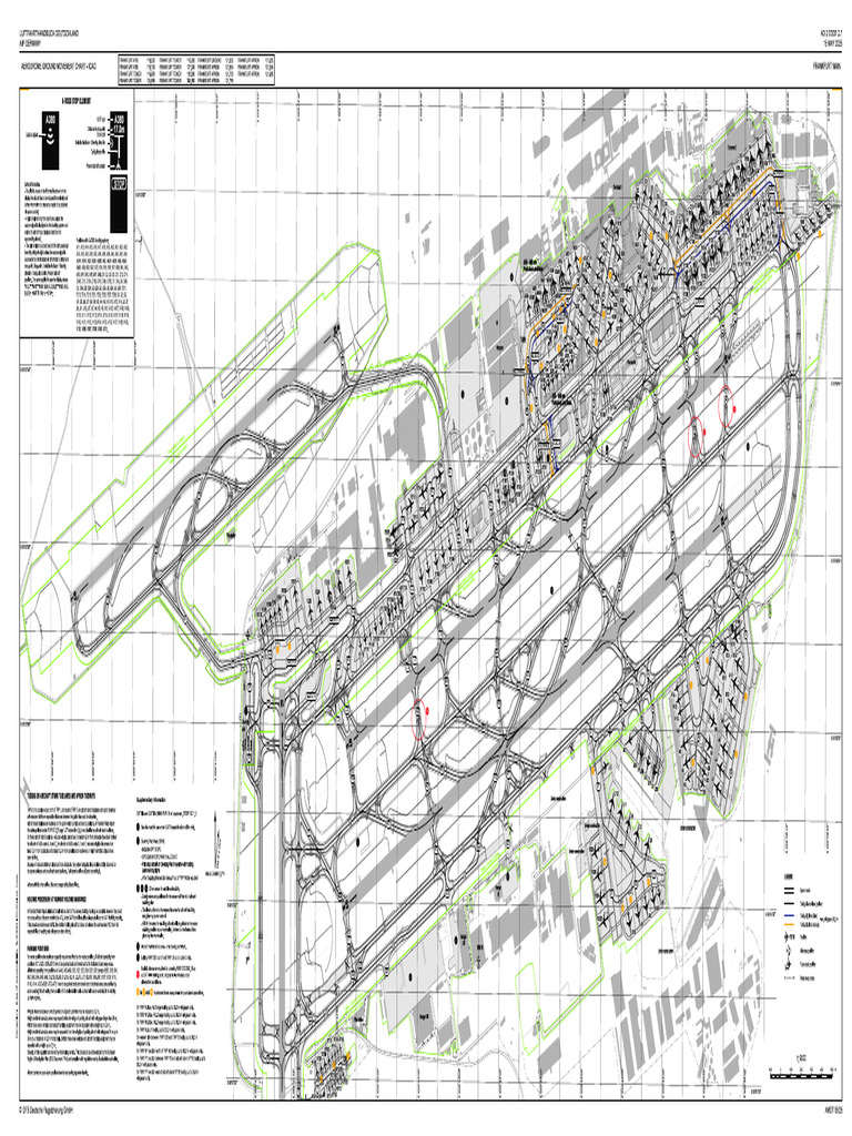 AD 2 EDDF 2-7 Aerodrome Ground Movement Chart - ICAO | PDF