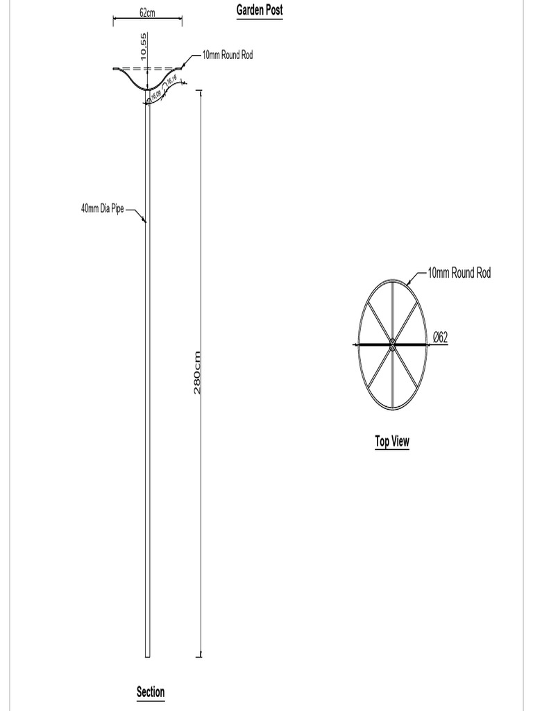 Garden Post Drawing | PDF