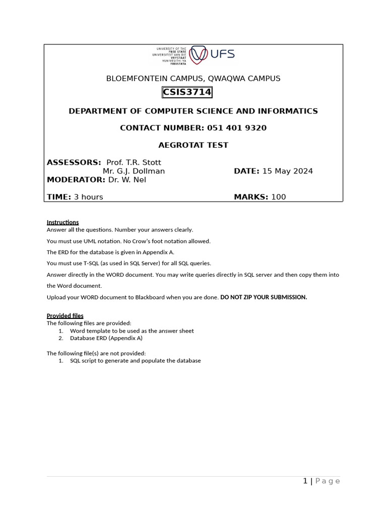 Advanced Database Exam Preparation Guide | PDF | Microsoft Sql Server ...