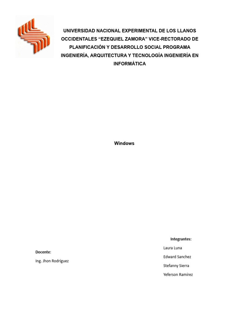 Trabajo Sobre Windows | PDF | Windows Nt | Microsoft Windows