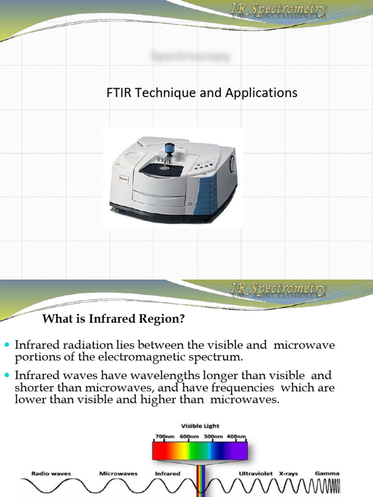 Lecture 10 - FTIR Spectros | PDF | Infrared Spectroscopy | Infrared