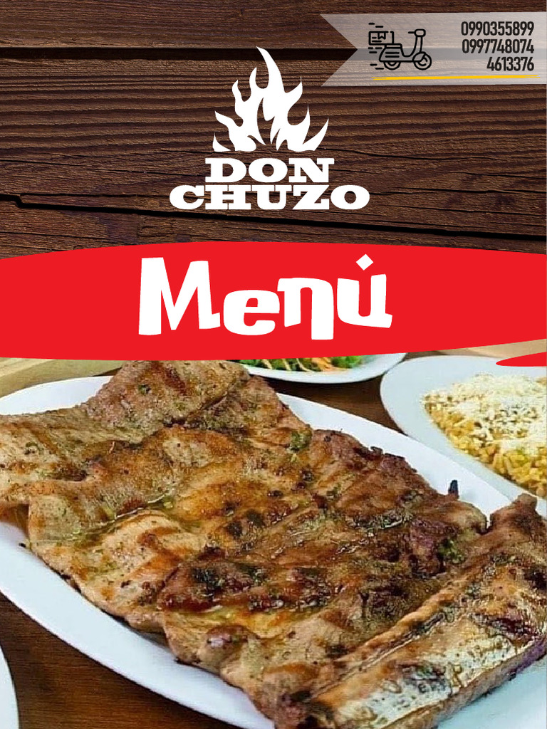 Menú de Don Chuzo | PDF | Industria de alimentos | Comida y bebida