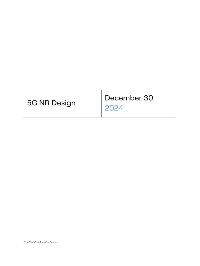 5G NR Design Guidelines for Vodafone Idea | PDF | I Pv6 | Quality Of ...