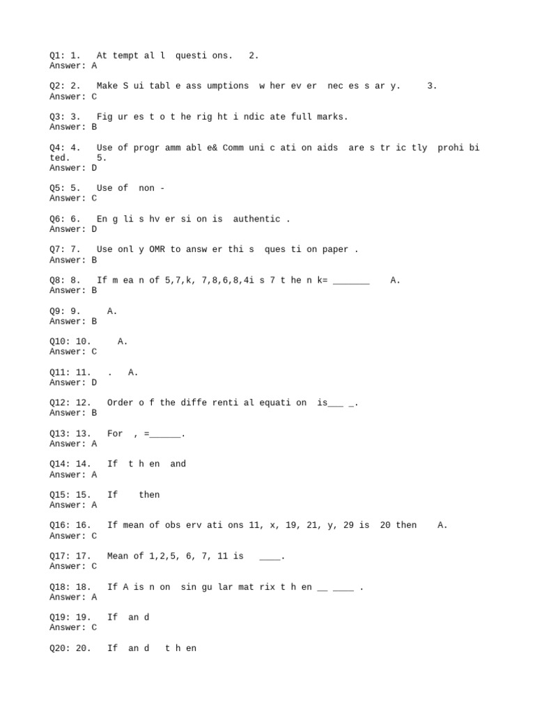 GTU Applied Math Questions Answers Summer2024 | PDF