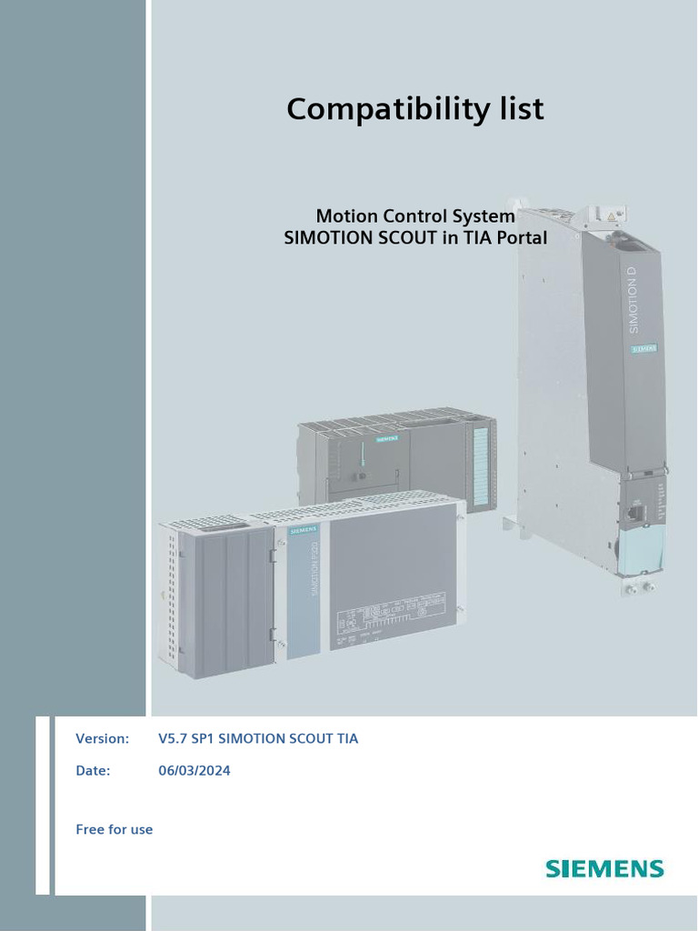 SIMOTION SCOUT TIA V5.7 SP1 Compatibility | PDF | Operating System ...