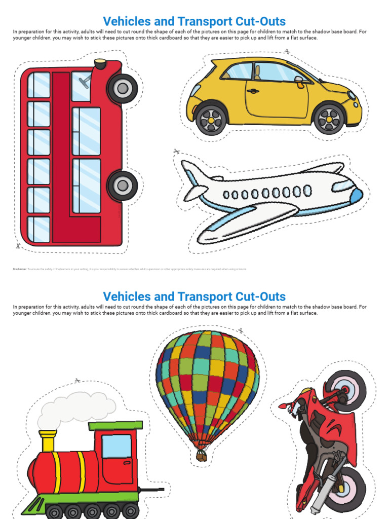 Vehicles and Transport Cut-Outs | PDF