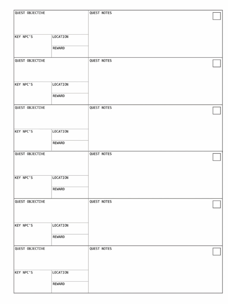 Quest Tracker | PDF