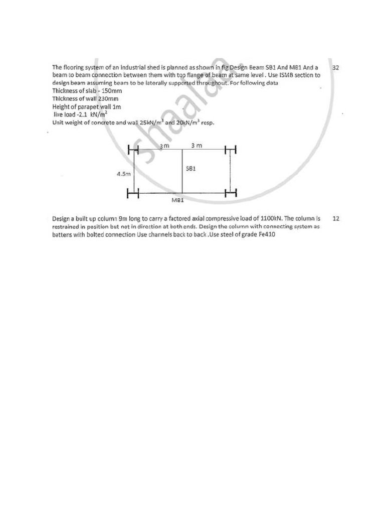 !beams Structural Design Quiz | PDF