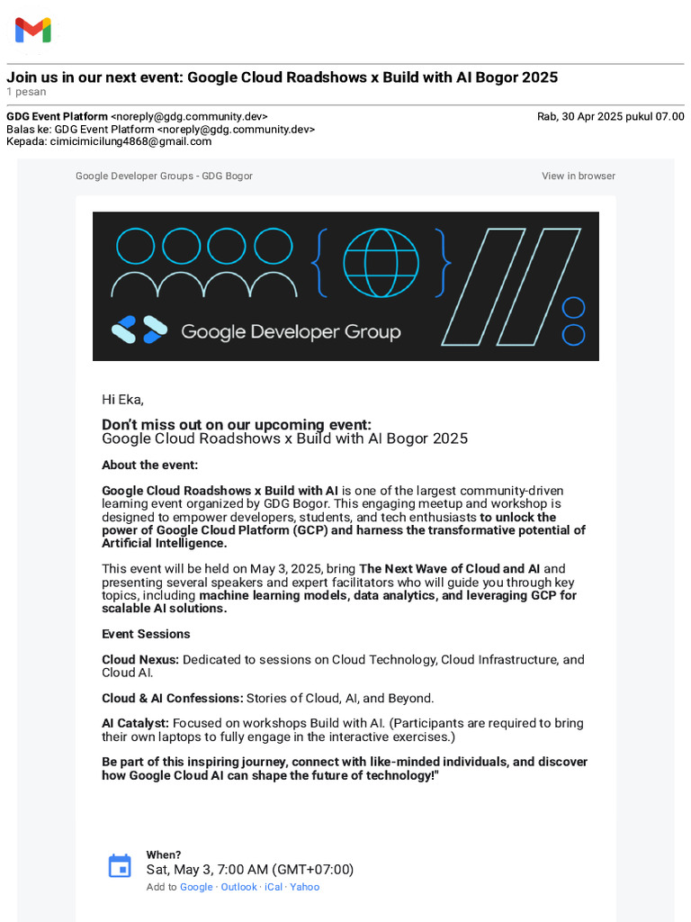Google Cloud & AI Event Bogor 2025 | PDF | Artificial Intelligence ...