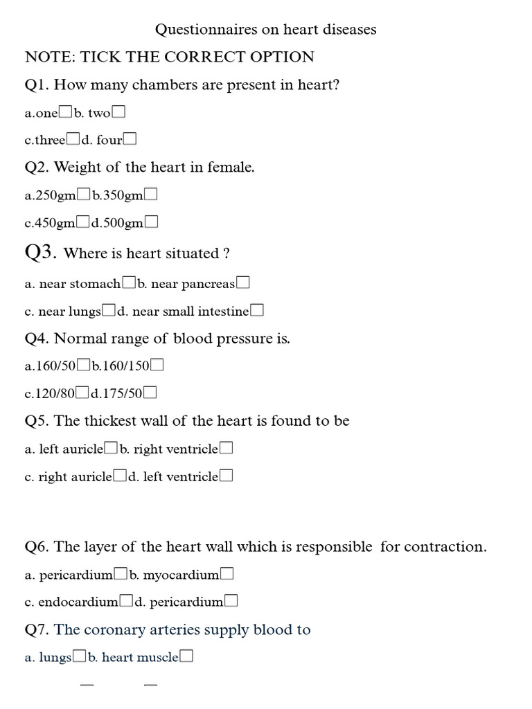 Questionnaires On Heart Diseases Shubham-3.Docx - 20250627 - 150639 ...