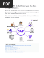 Belajar SAP: Panduan Pemula Lengkap | PDF