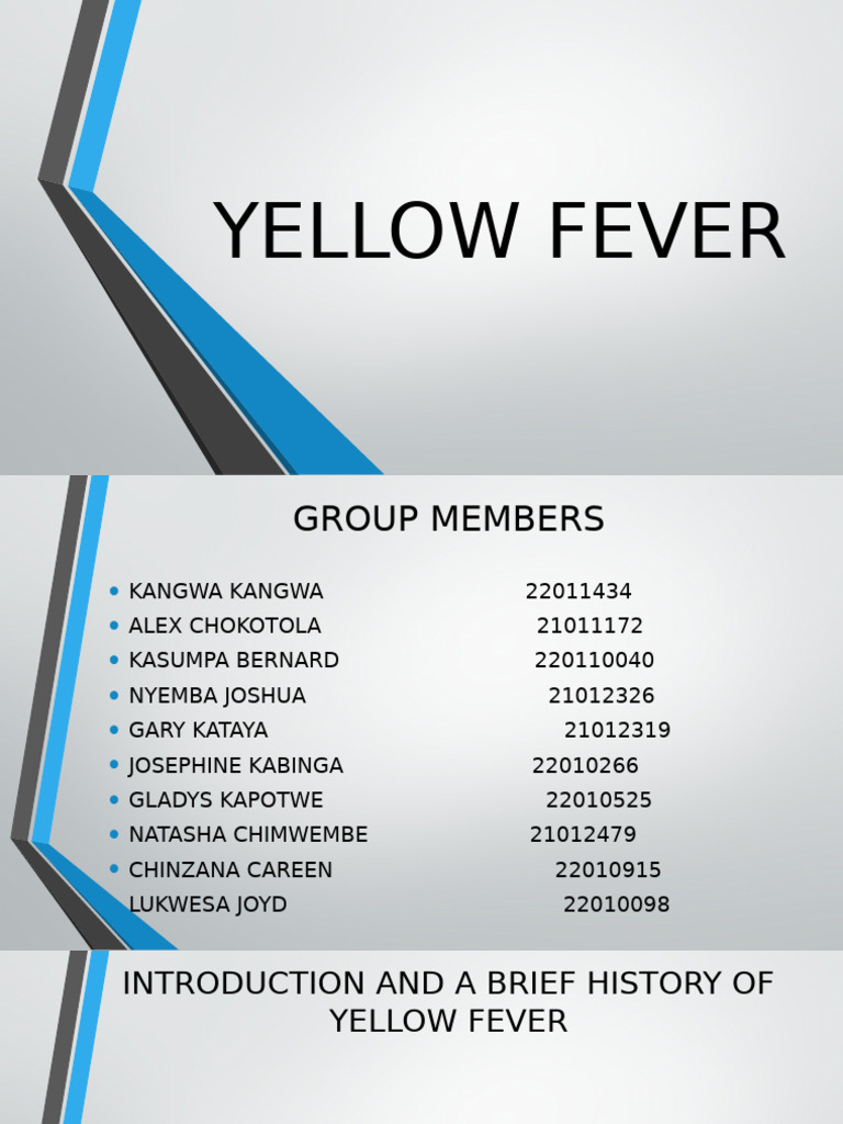 Yellow Fever: Overview and Management | PDF | Yellow Fever | Medical ...