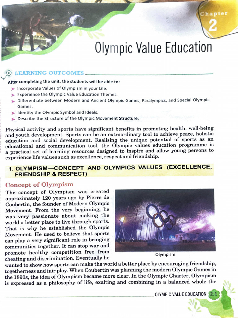 Olympic Value Education | PDF